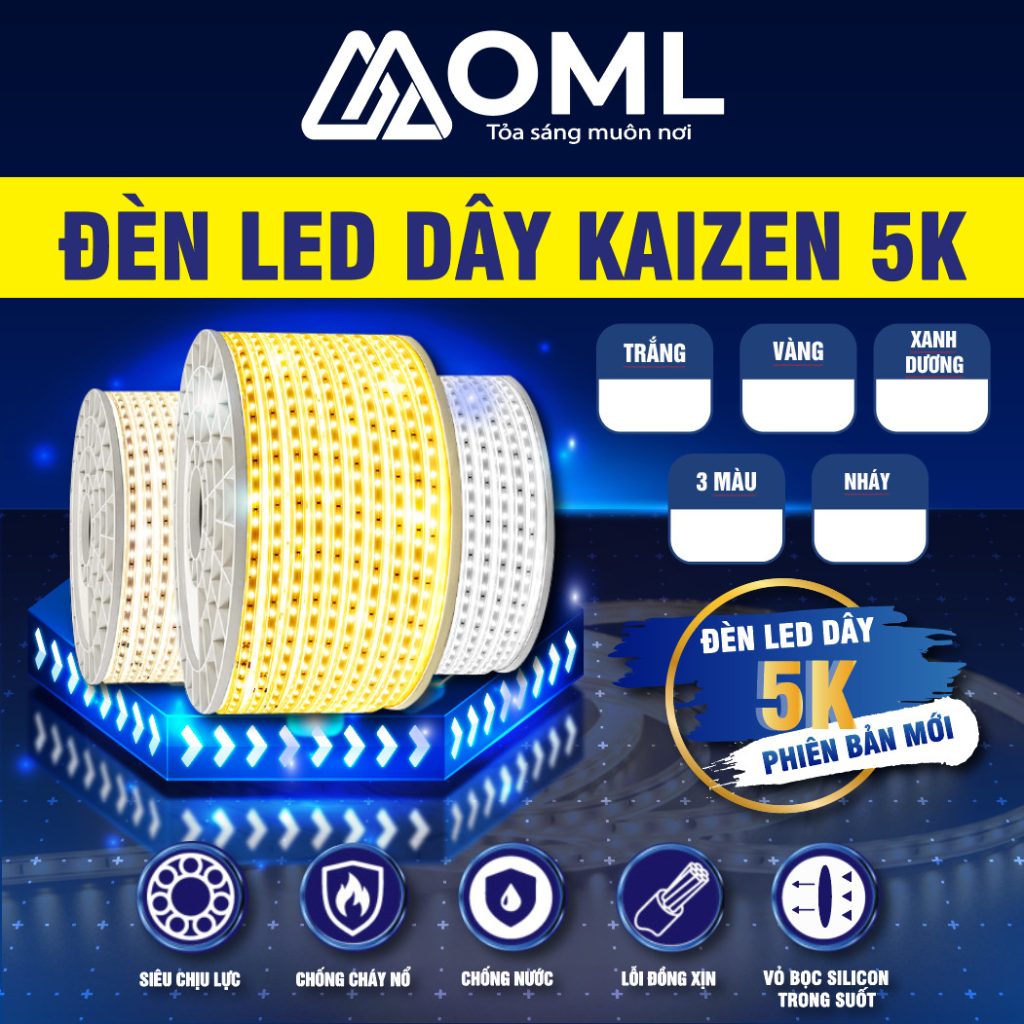 ĐÈN LED DÂY KAIZEN 5K - Đèn LED OML Lighting